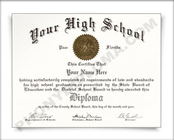 Diploma: High School Diploma Florida